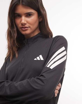 adidas adidas Lauf-Ziptop in Schwarz