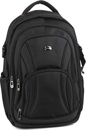 David Jones Sac à Dos Homme Ordinateur Portable 17 Pouces - Grand Sac Travail Business Affaires Nylon Multifonction Multipoche - Cours Lycée Scolaire - Voyage Pra