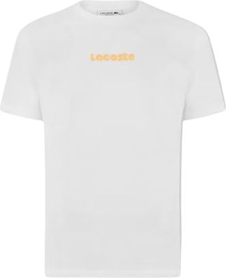 Lacoste T-Shirt f&uuml;r Herren, Baumwollmischung, &Uuml;bergro&szlig;, kurz&auml;rmlig (Wei&szlig;)
