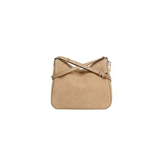 Michael Kors Femme, Sacs, Beige, Taille: ONE Size Nayla Medium Pebbled Leather Messenger Bag