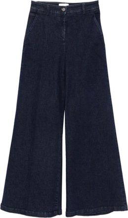 Via Masini 80 Pantalon large en jean - Femme - Pantalons - Noir - Taille: 46 FR