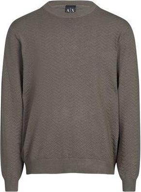 A|X Armani Exchange Pull droit en maille zig zag