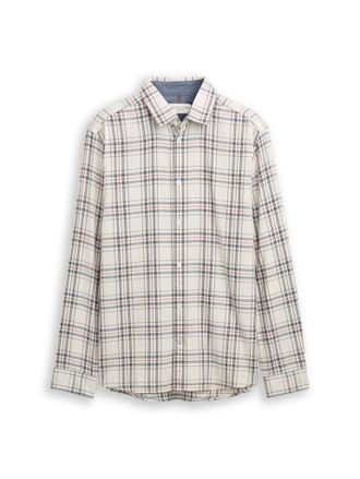 Tom Tailor Herren 1048428 Regular Fit Flanell-Hemd mit Muster, 38922-White Multicolor Check, XL