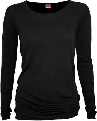 Spiral Direct Damen Gothic Elegance-Baggy Top Langarmshirt, Schwarz (Black 001), 38 (Herstellergröße: Medium)