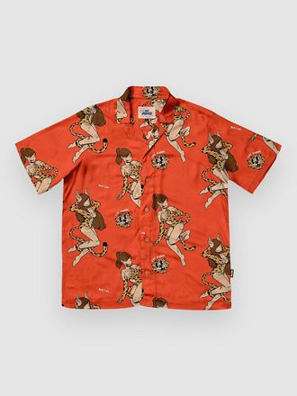 THE DUDES Meow Red Hawaiian Chemise &agrave; motifs