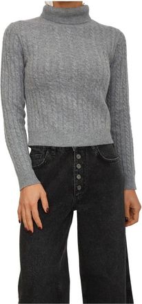 Fracomina Femme, Pulls, Gris, Taille: 40 FR Pull Col Roul&eacute;