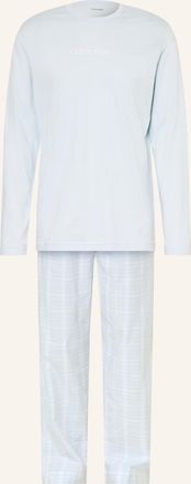 Calvin Klein Schlafanzug Cotton Poplin blau