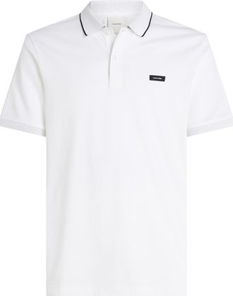 Calvin Klein Polo droit en coton m&eacute;lang&eacute;