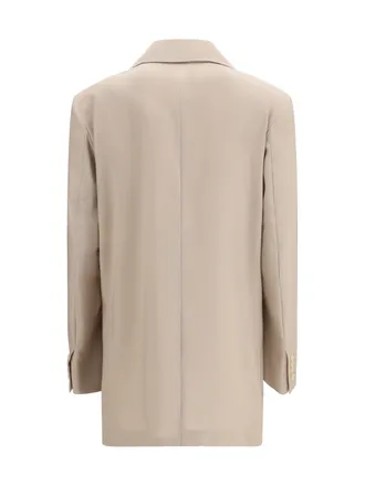 Max Mara Womens Single-Breasted Wool-Blend Blazer Verde Muschio Fleece Wool; Mohair; Silk Blazers & Vests