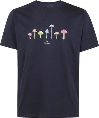 Paul Smith T-Shirt Pilze - - Tops - Herren - Blau - XL