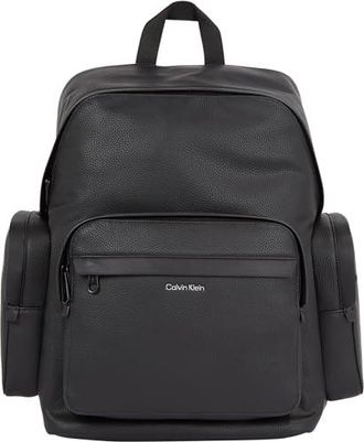 Calvin Klein Sac à Dos Homme avec Compartiment pour Ordinateur Portable, Noir (Ck Black Pebble), Taille Unique