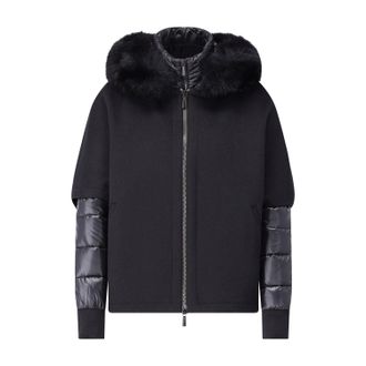 Moorer Steppjacke Pegaso mit Cape und Pelz-Besatz