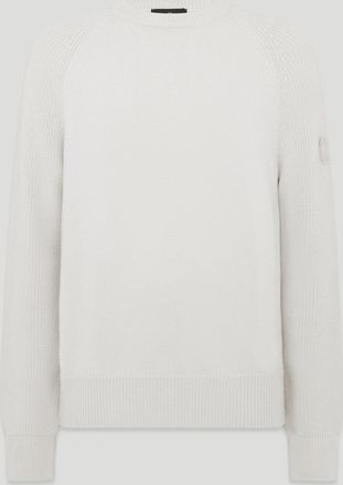 Belstaff Strick-Pullover aus Wolle mit Logo-Aufnäher am Ärmel in