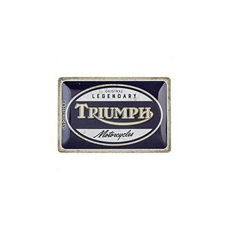 Nostalgic Art Plaque Vintage, Triumph - Motorcycle - Id&eacute;e de Cadeau pour Fans de Moto, en m&eacute;tal, Design r&eacute;tro pour la d&eacute;coration, 20 x 30 cm