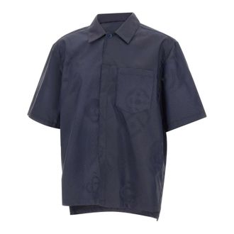 Casablanca Homme, Chemises, Bleu, Taille: M Short Sleeve Chemises