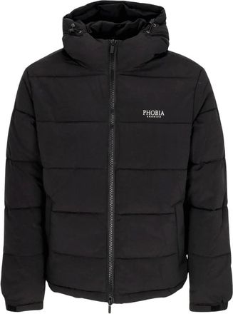 Phobia Archive Homme, Vestes, Noir, Taille: XL Foggy Logo Puffy Jacket