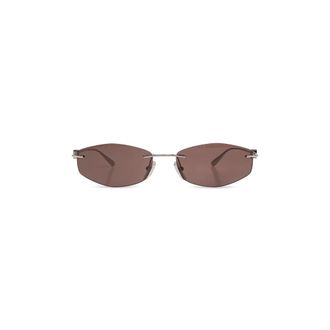Balenciaga Ovalrandlose Sonnenbrille - - Accessories - Damen - Grau - ONE SIZE