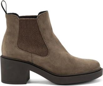 Frau 80C3 Chaussures Femme Marron Tourbe Bottines en Daim Beatles 36