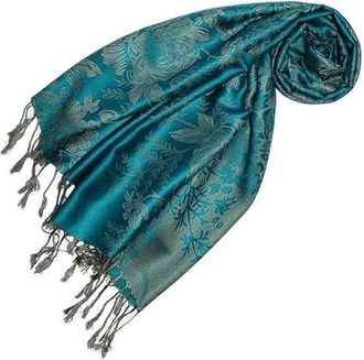 Lorenzo Cana Lorenzo Cana - Pashmina - À Fleurs - Femme turquoise Türkis Schwarz