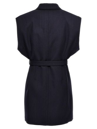 Prada Belted Wool Vest - Black