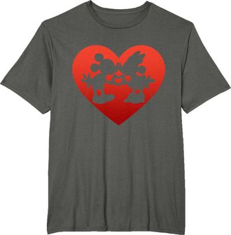 Disney Mickey and Minnie Heart Kiss T-Shirt