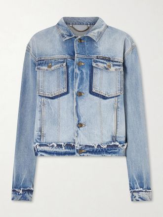 Maison Margiela Jeansjacke In Distressed-optik - Blau
