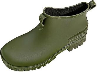 Generic Bottes caoutchouc pour homme et femme Chaussures travail en plein air pluie enfiler Rembourrage EVA Compris la Semelle int&eacute;rieure Fourrure polaire dou