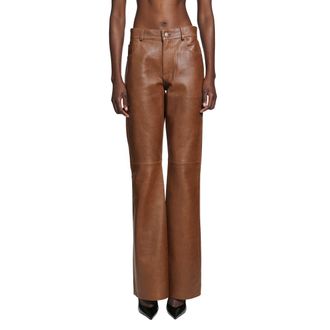 Haikure Flora Silky Leather Trousers