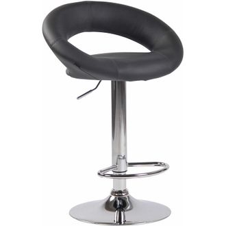 Clp Tabouret de bar Olinda en similicuir Gris Chrome