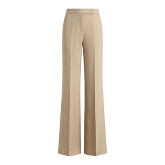 Max Mara Femme, Pantalons, Brun, Taille: 40 FR Mxsbig Linen Pantalons
