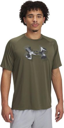 Under Armour Herren Mens T-Shirt UA M TECH Print Fill SS, Marine OD Green/Black, M