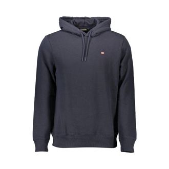Napapijri Blauer Baumwoll Herren Pullover Hoodie - - Sweatshirts & Hoodies - Herren - Blau - 3XL