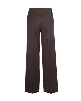 P.A.R.O.S.H. Womens Trousers Virgin Wool Dark Brown