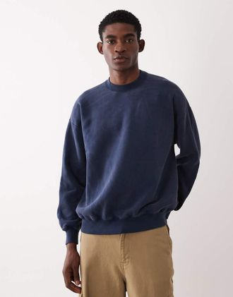 Abercrombie & Fitch Essential - Sweatshirt in Marineblau