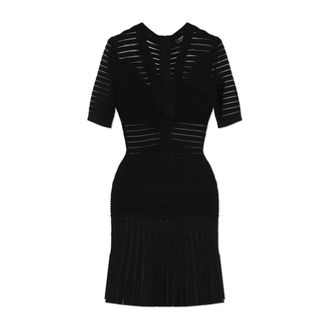 Balmain Femme, Robes, Noir, Taille: 38 FR Robe en maille