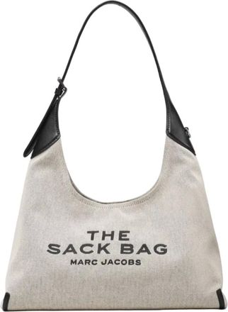Marc Jacobs Femme, Sacs, Beige, Taille: ONE Size Sac besace &agrave; ceinture en toile avec garniture en cuir