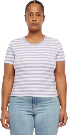 Urban Classics Damen T-Shirt Ladies Short Striped Tee, Crop T-Shirt für Frauen, gestreift, erhältlich, Größen XS-5XL