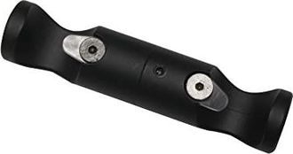 Gardinia Deckenträger Adapter für Gardinenstangen, 2-läufig, Offen, Alle Montage-Teile inklusive, Serie Chicago, Ø 20 mm, Metall, Schwarz-matt