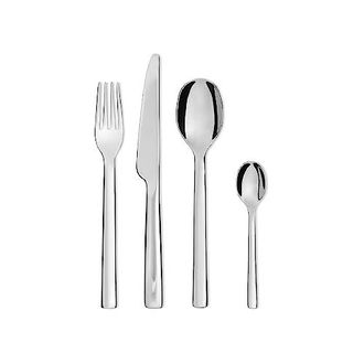 Alessi REB09S24 Service &agrave; Couverts Ovale Compos&eacute; de 6 Cuillers de Table + 6 Fourchettes de Table + 6 Couteaux de Table + 6 Cuillers &agrave; Caf&eacute; en Acier Inoxydabl