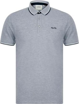 Tokyo Laundry Polo &agrave; manches courtes en coton piqu&eacute; uni pour homme, Sonik - Gris, XL