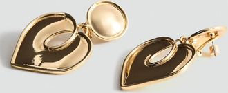 Mango Texturierte Herz-Ohrringe gold - Damen - Einheitsgr&ouml;&szlig;e - MANGO