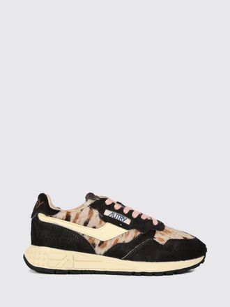 Autry Baskets basses Reelwind en daim avec imprim&eacute; animalier et cheville rembourr&eacute;e