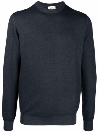 Etro pull en laine vierge - Bleu