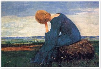 Posterlounge Sehnsucht (Träumerei) Poster von Heinrich Vogeler 30 x 20 cm Wandbilder Wanddeko