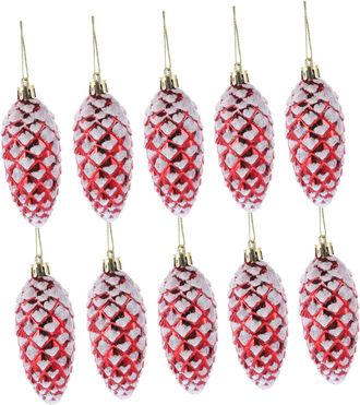 Garneck 10stücke Teiliges Weihnachtsbaum- Aus Kunst-pinienzapfen Festliche Deko Für Weihnachtsbaum Kreative -Dekorationen Für Weihnachten Leicht Und Einfach A