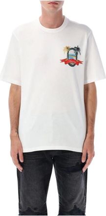 Amiri Homme, Tops, Blanc, Taille: S Palm Tree Crest Graphic T-Shirt