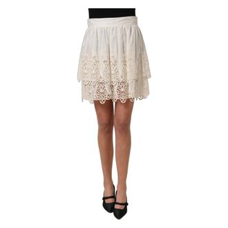 Dolce & Gabbana High Waist A-line Mini Skirt - - Skirts - Damen - Wei&szlig; - L