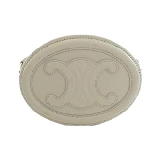Celine Sac bandouli&egrave;re ovale doccasion en cuir de veau - Femme - Pre-owned - Beige - Taille: ONE Size