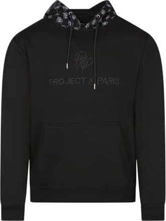 Project X Paris Sweat &agrave; Capuche Detail Monogramme All Over Noir S