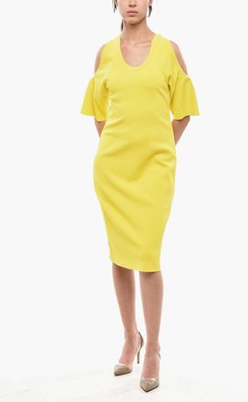 Stella McCartney Dress with Strong Silhouette and Cold-Shoulder Sleeves Stella McCartney